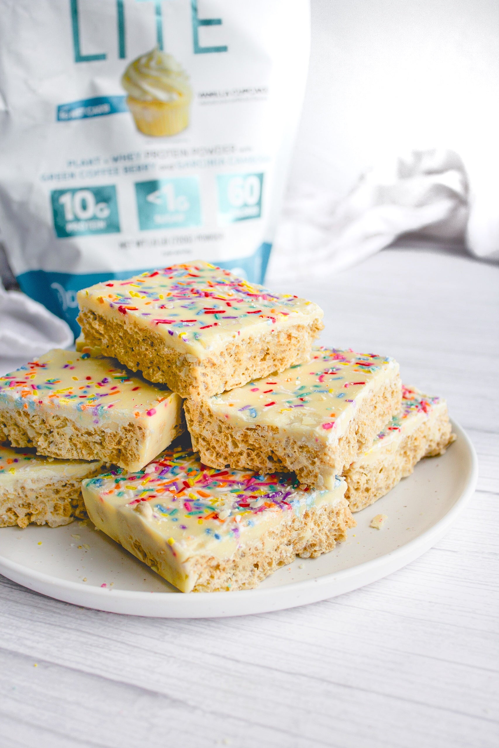 Cake Batter Crispy Treats – Designer Wellness
