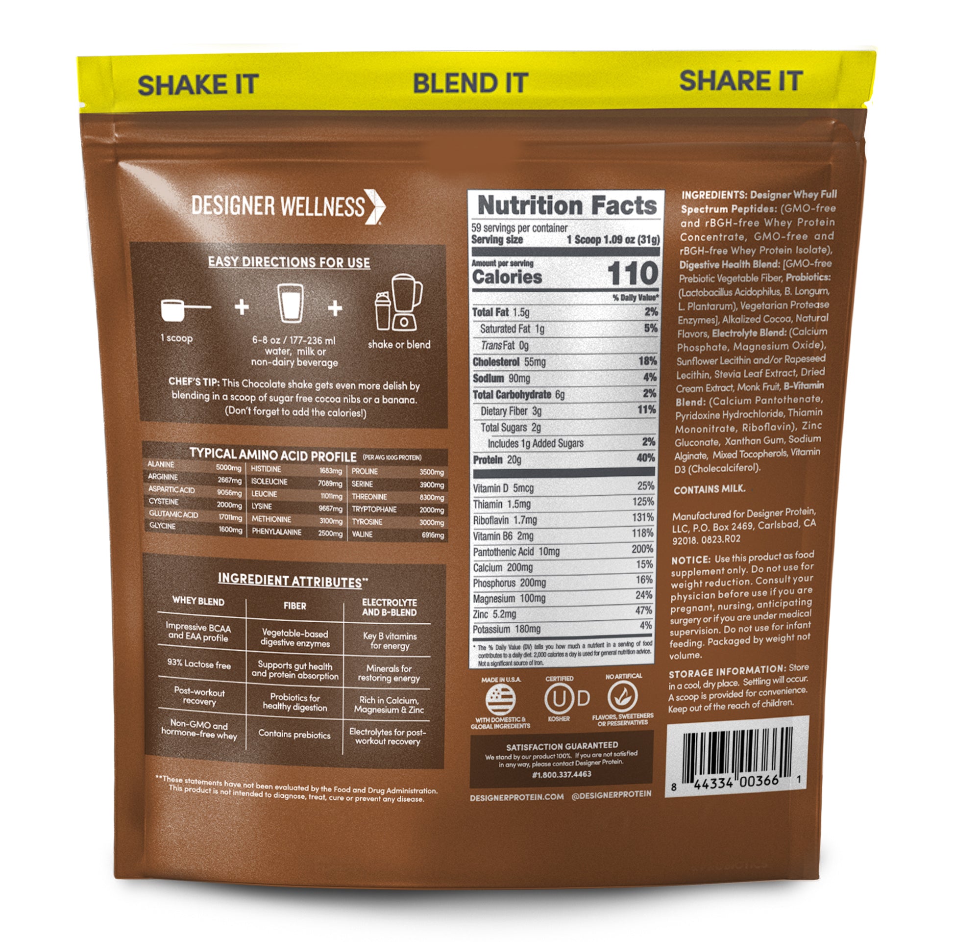 Designer Wellness | Whey Protein | High Protein Low Calorie Meal