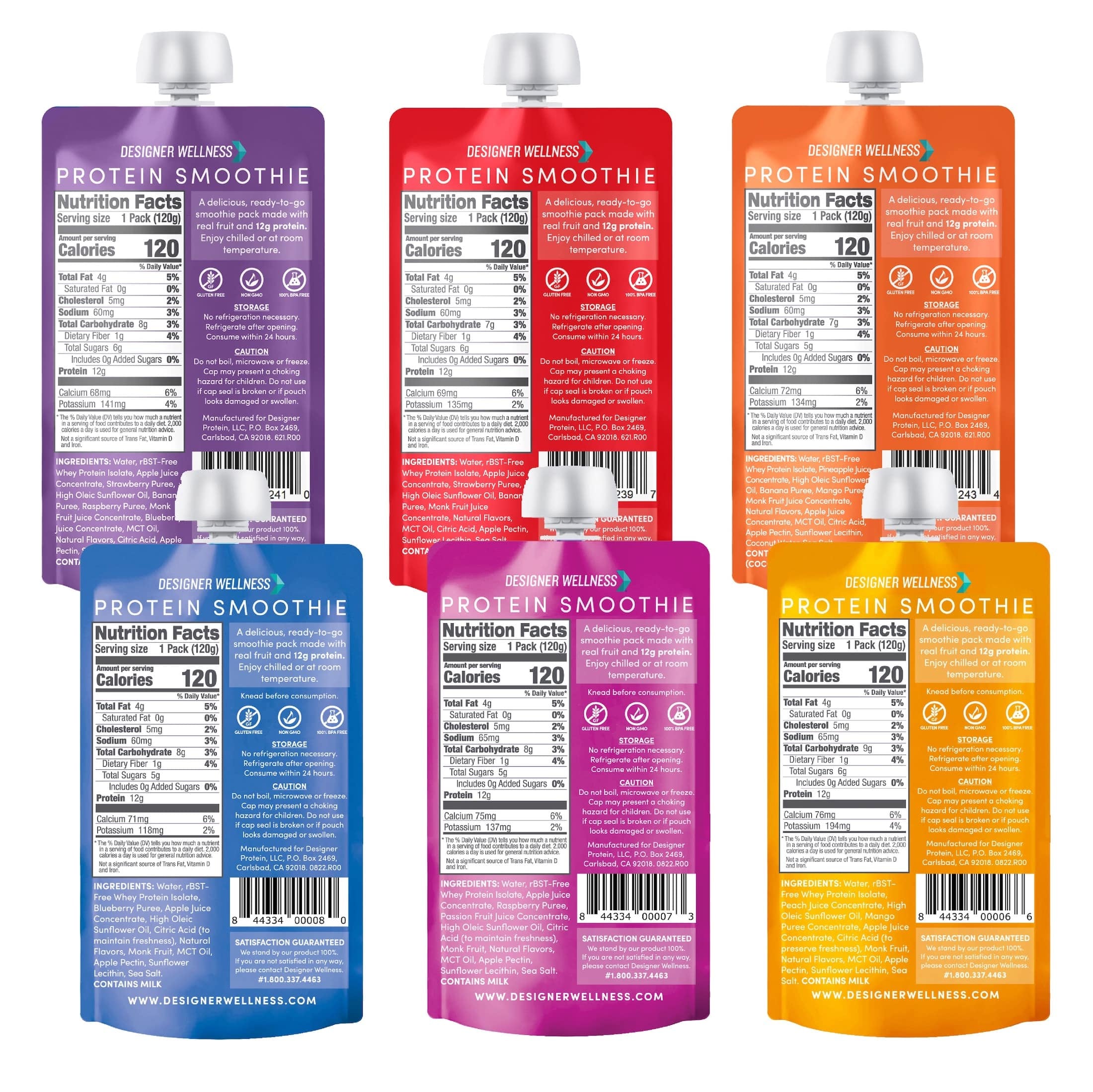 Smoothies and Protein Shakes | Protein Pouches - Designer Wellness