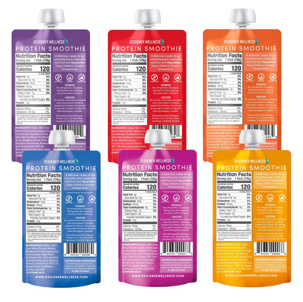 Smoothies and Protein Shakes | Protein Pouches - Designer Wellness