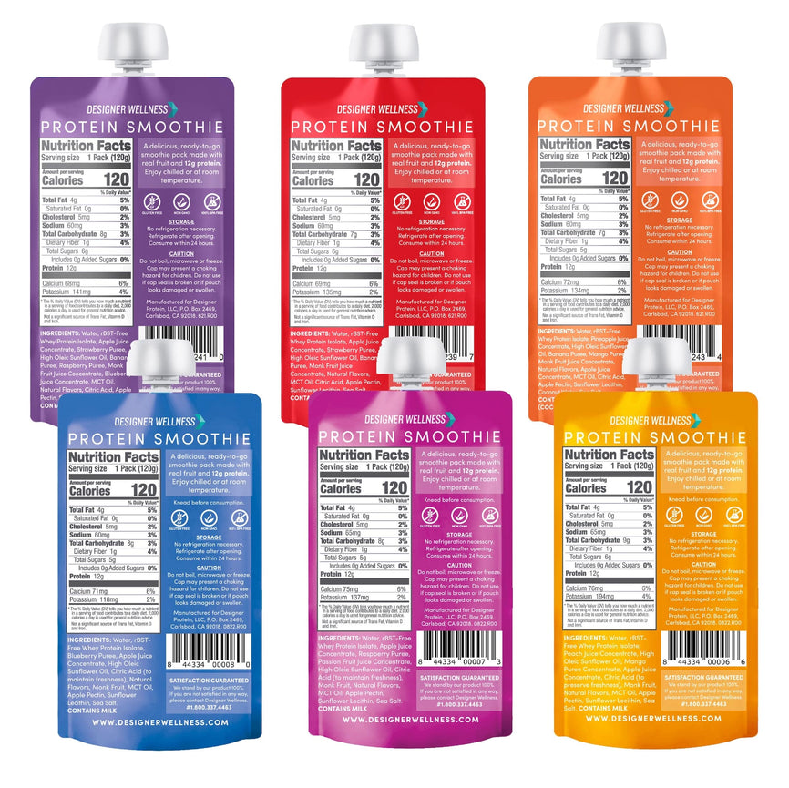 Smoothies and Protein Shakes | Protein Pouches - Designer Wellness